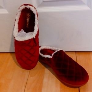 Spenco | Shoes | Spenco Orthotic Quilted Velvet Slippers | Poshmark